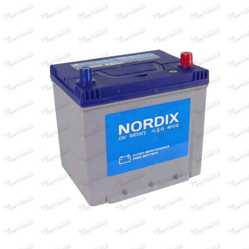 АКБ NORDIX 75 Ah L(обр) ССА 650А 232*175*225 необслуж. (1/72 ...