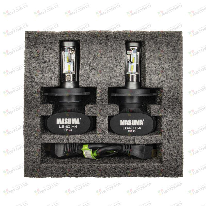 Лампы светодиодные Masuma LED H4 6000K 4000Lm P43T, Комплект 2шт L640 ...