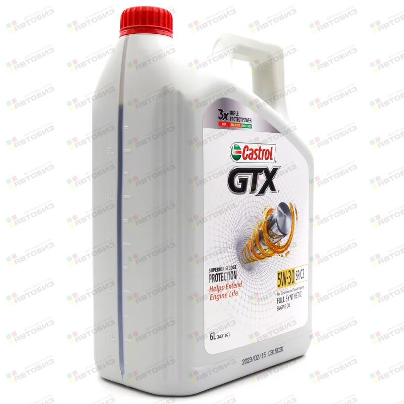 Масло моторное CASTROL GTX 5W30 SP/C3 синтетика 6л (1/3) 3431025: купить в интернет магазине ...