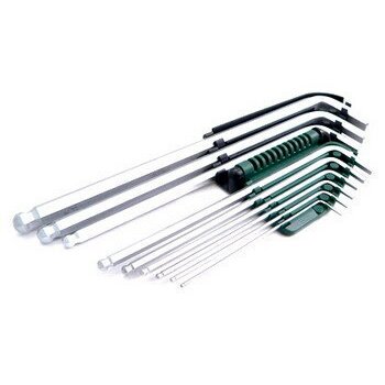 Шестигранники Г-обр, набор SATA с кардан. проточкой, длинные. 9пр ...