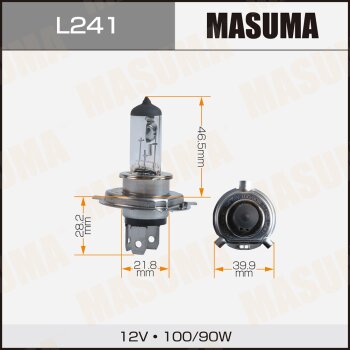 Галоген. лампа MASUMA H4 12v 100/90W, L241: купить оптом. Автобиз ...